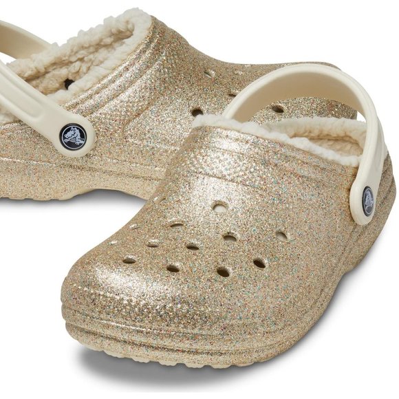 CROCS | Shoes | Crocs Mens Gold Glam Fleece Lined Casual Travel ...